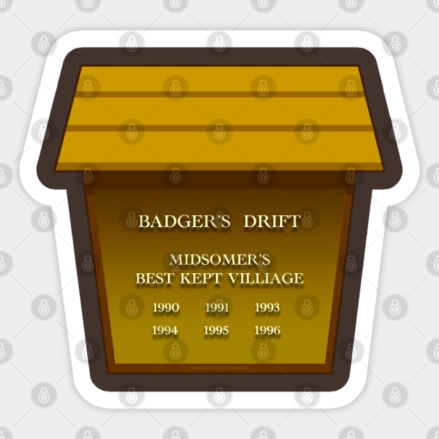 Badger's Drift Sign - Midsomer Murders - Sticker | TeePublic