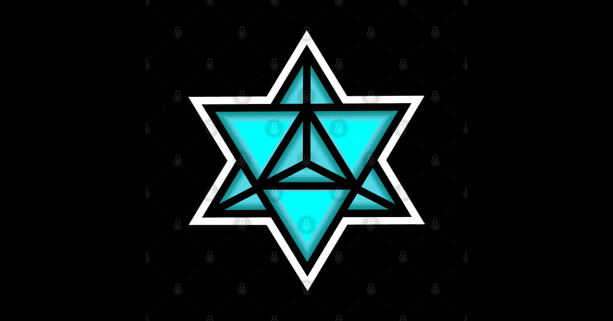 Merkaba Spiritual Symbol in Blue - Sacred Geometry Merkabah Shape ...