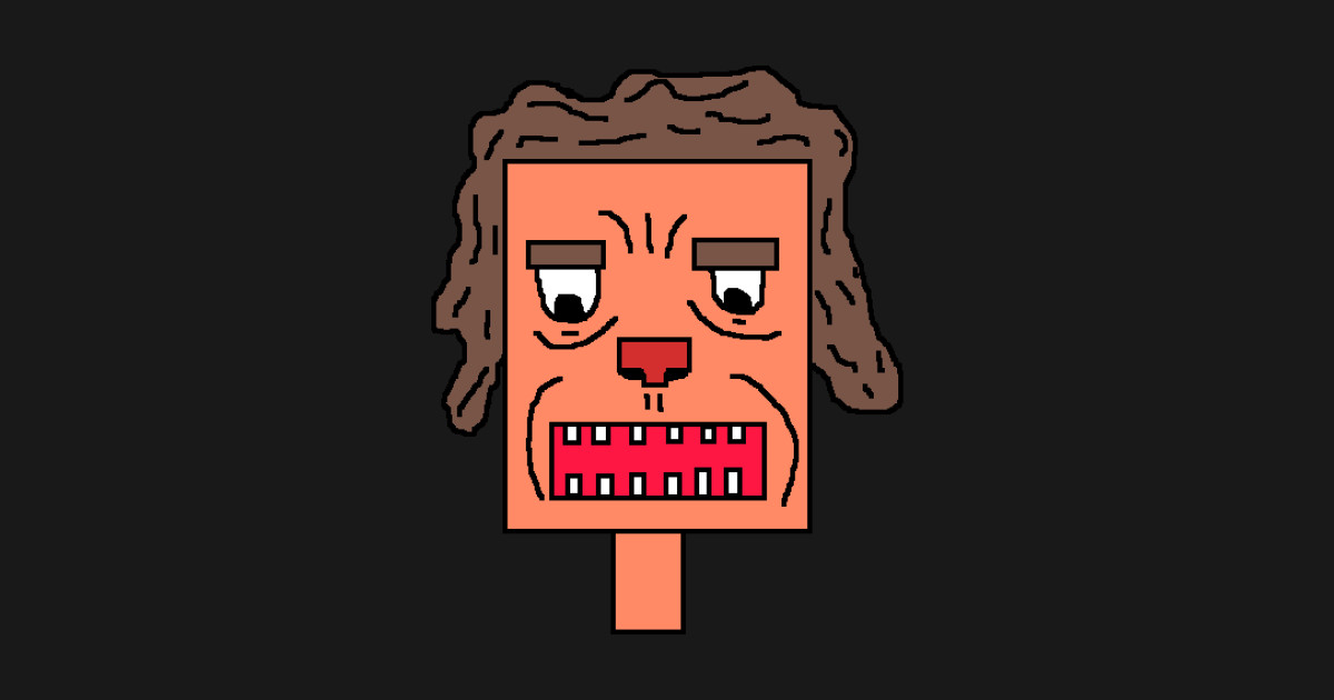 pixel art square head madman - Pixel Art - T-Shirt | TeePublic