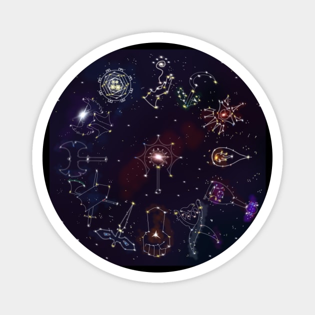 DnD Constellation Wheel - Constellations - Magnet | TeePublic