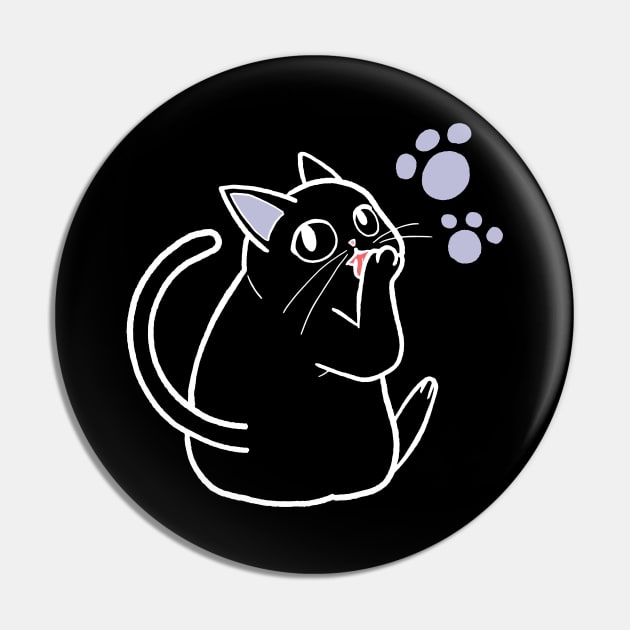 how to draw a cat licking its paw