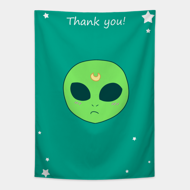 Thank You - Alien Face - Alien - Tapestry | TeePublic