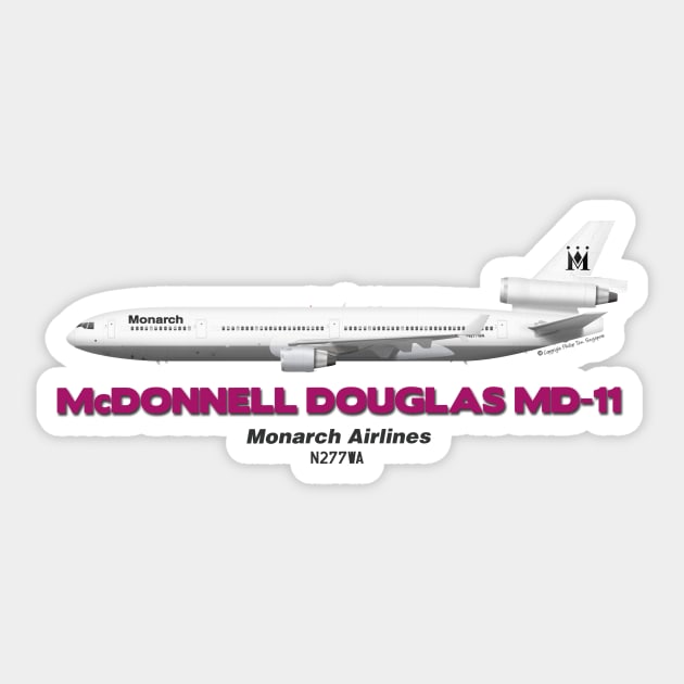 McDonnell Douglas MD-11 - Monarch Airlines - Md11 - Sticker | TeePublic