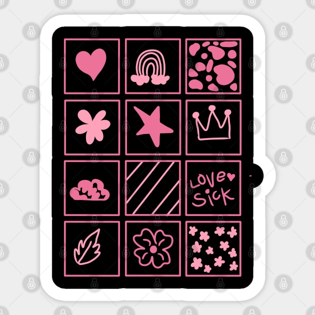 Pink cute pattern - Pink Pattern - Sticker | TeePublic