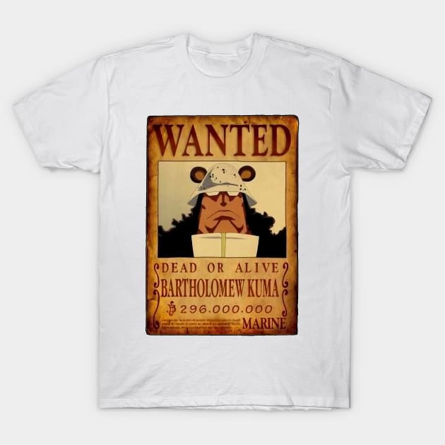 Bartholomew Kuma Wanted Poster - Bartholomew Kuma Wanted - T-Shirt ...