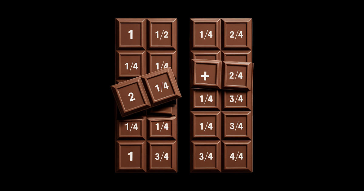 Chocolate Quick Maths Fraction Fractions Dear Math Teachers - Chocolate ...