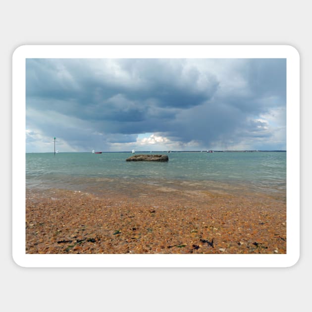 Horizon and sky at Colwell Bay Isle of Wight - Colwell Bay - Sticker ...