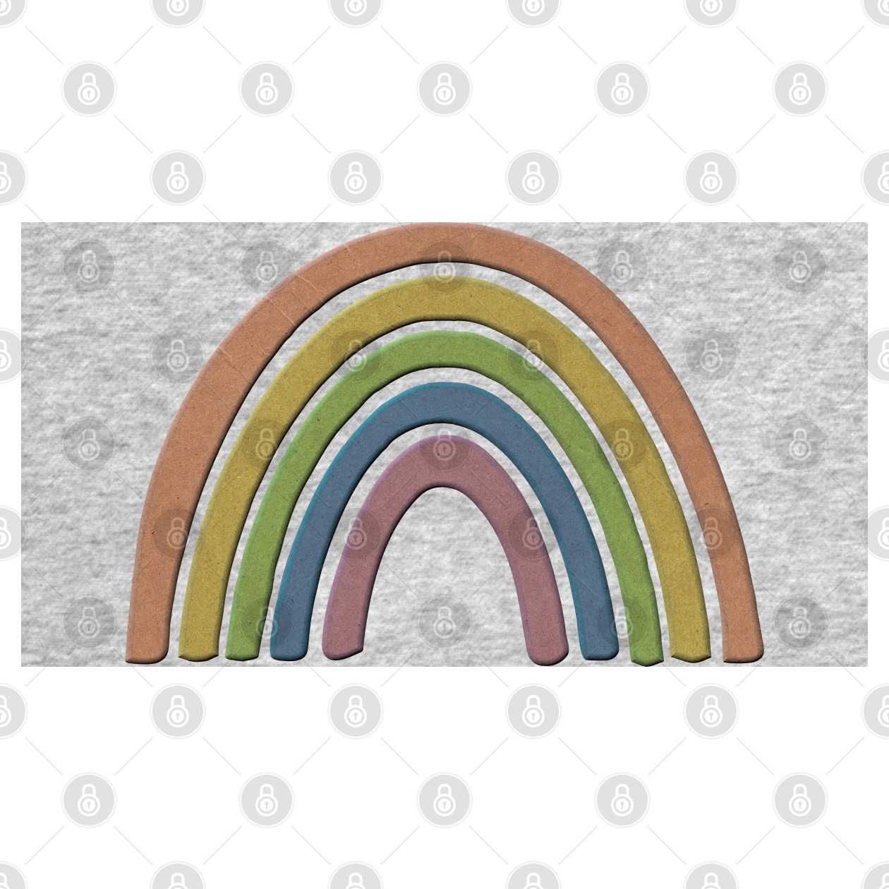 Rainbow With Faux Rustic Paper Texture - Pastel Rainbow - T-Shirt ...