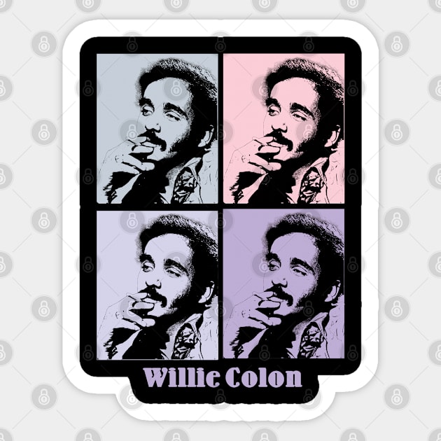 Willie Colon Smoke Pop Art - Willie Colon - Sticker | TeePublic