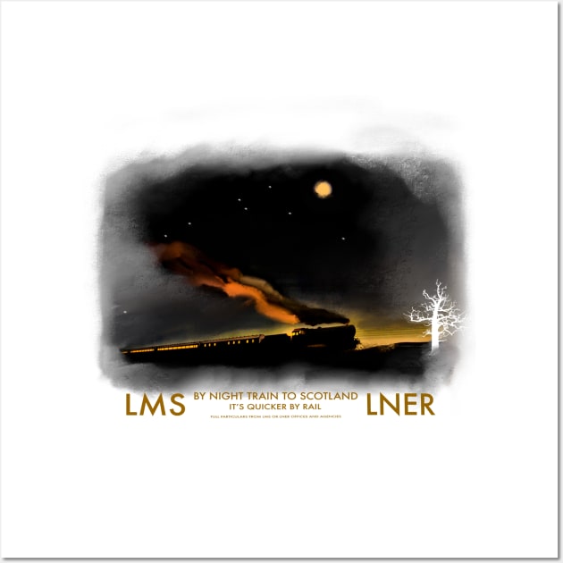 Gorgeous Old LMS LNER Steam Train Poster - Train - Posters and Art ...