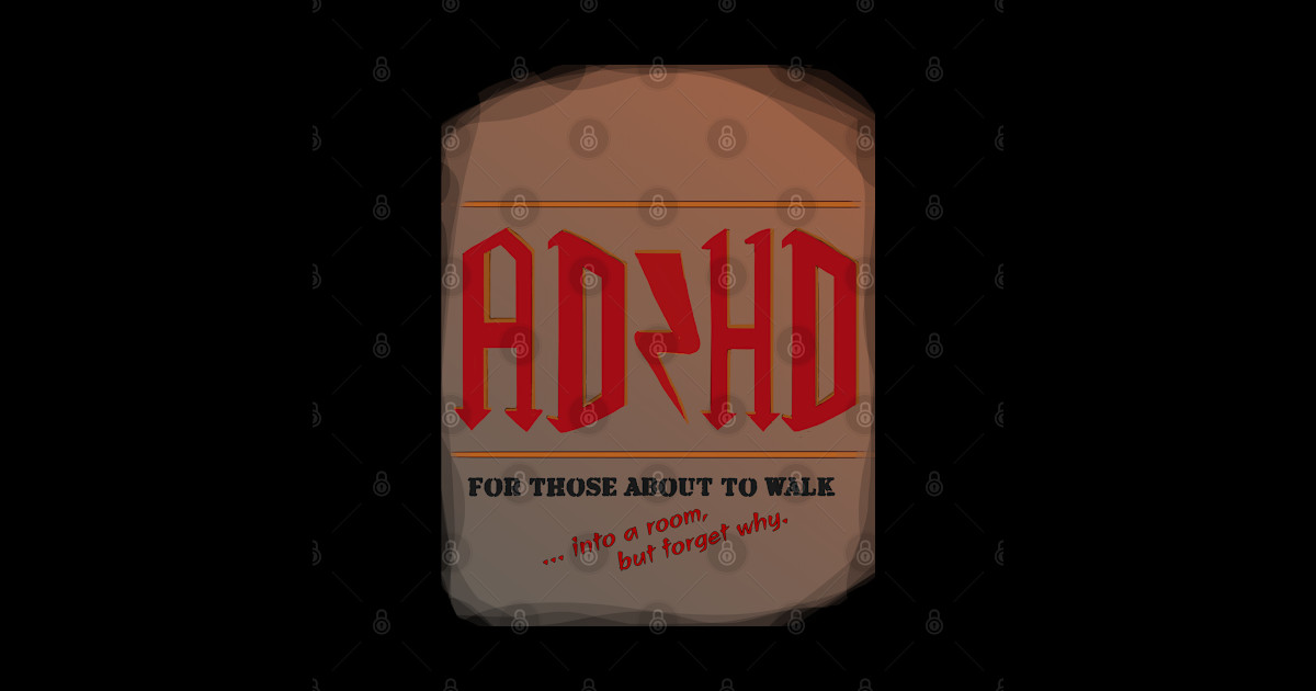 ADHD Parchment - Adhd Funny Quotes - Sticker | TeePublic