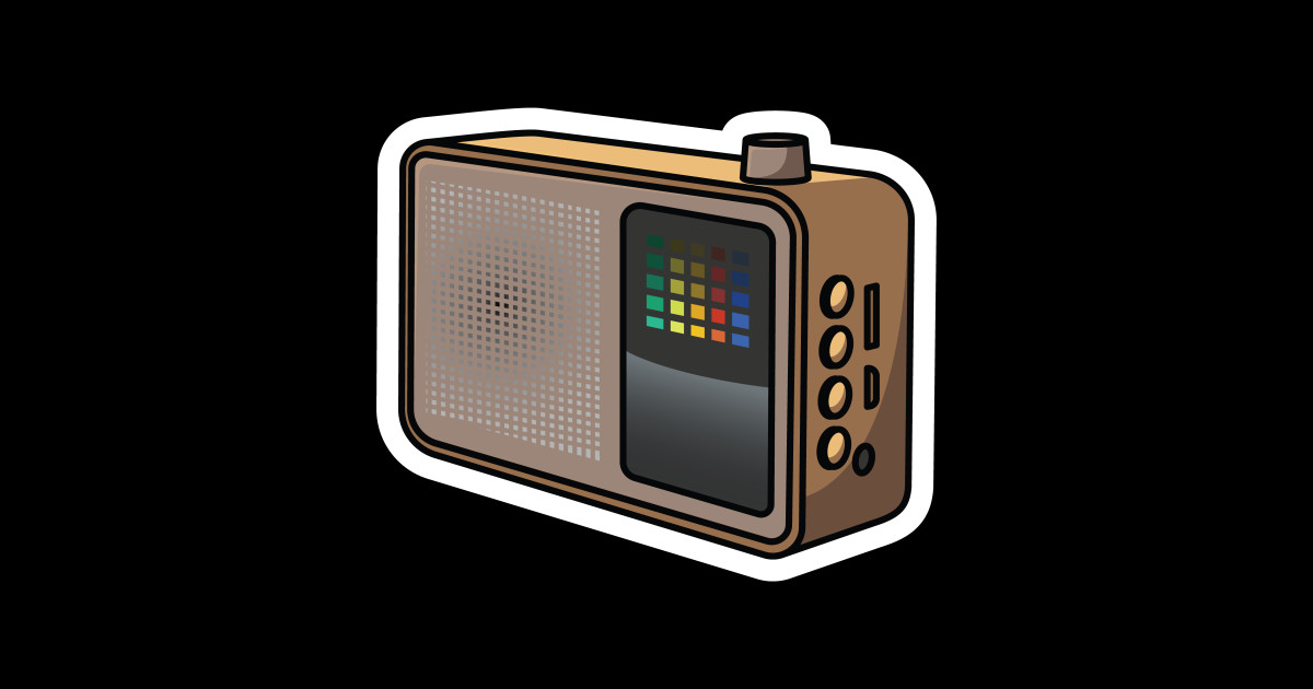 Colorful Music Tape Sticker vector illustration. Technology recreation ...