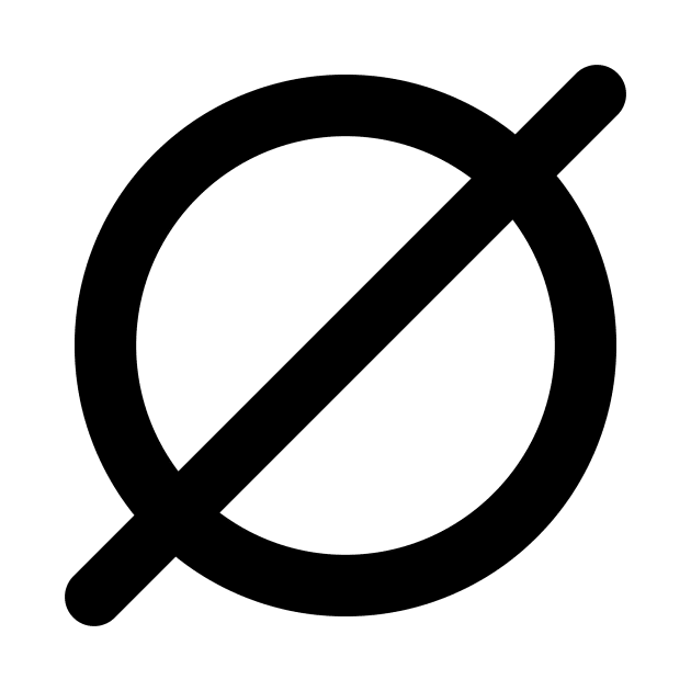 Empty Set Symbol - Math Symbol - T-Shirt | TeePublic