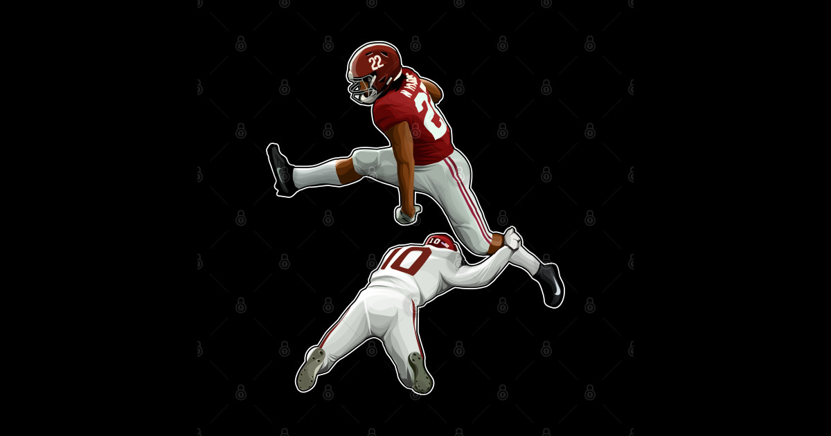 Najee Harris Hurdles Over Patrick Fields - Najee Harris - Sticker ...