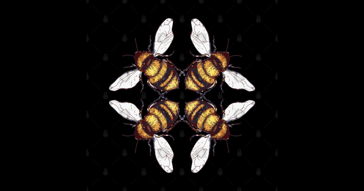 The Four Bees Of Life - Bees - Sticker | TeePublic
