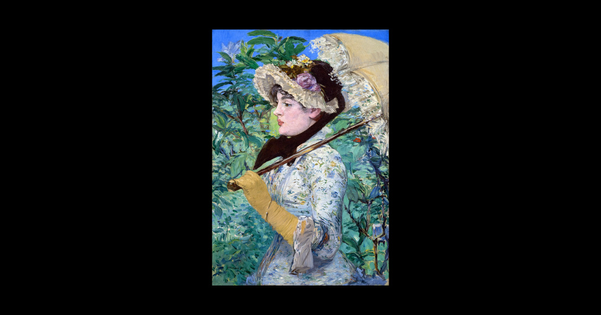 Spring, Parisian Woman & Parasol 1881 Édouard Manet - Woman Umbrella Parasol Paris Manet ...