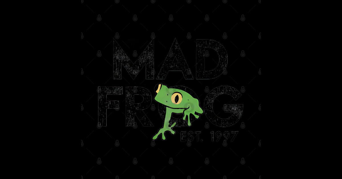 The mad frog est 1997 - The Mad Frog Est 1997 - Sticker | TeePublic