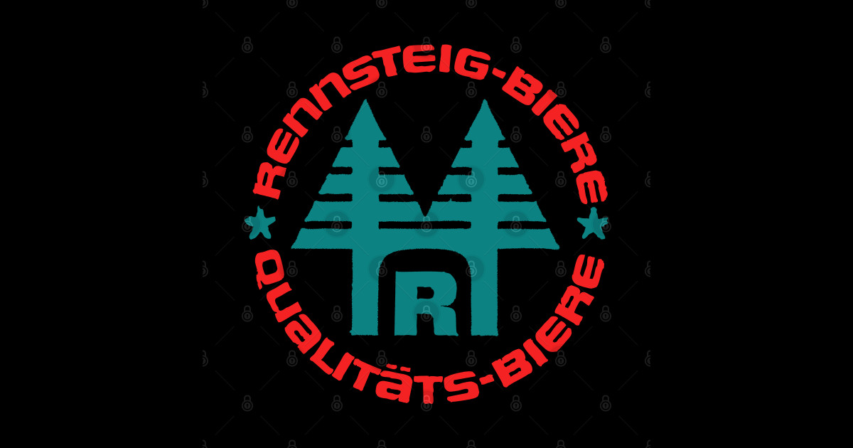 Rennsteig-Biere Retro Brewery Logo - Rennsteig Bier Logo - Sticker ...