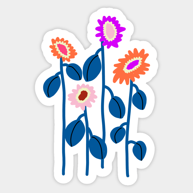 BOLD SUN FLOWERS - Sunflower - Sticker | TeePublic