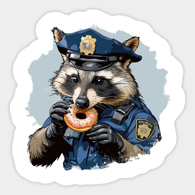 police raccoon - Police - Sticker | TeePublic