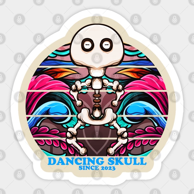dancing skull merch - Skull - Sticker | TeePublic