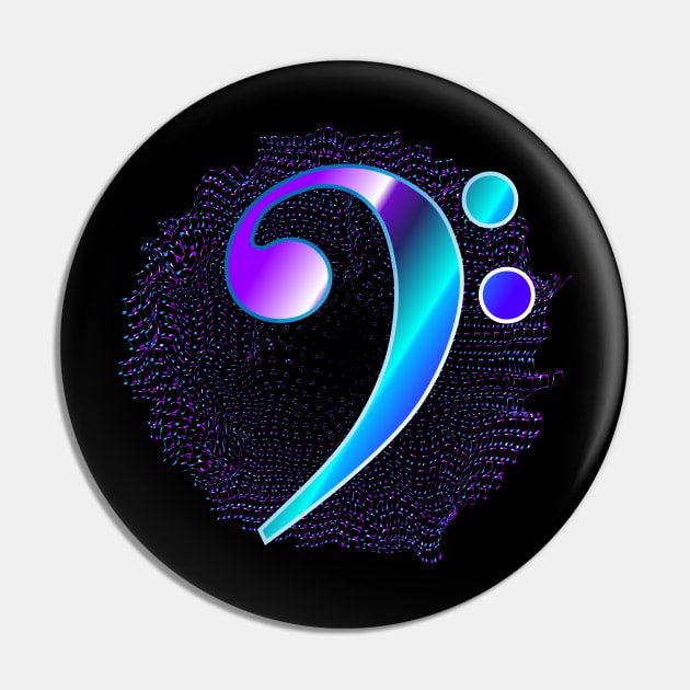 F clef,Bass clef,Music Notes,musical notes - F Clef - Pin | TeePublic