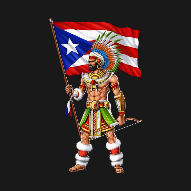 Puerto Rico Boricua Warrior - Puerto Rico Warrior - T-Shirt | TeePublic