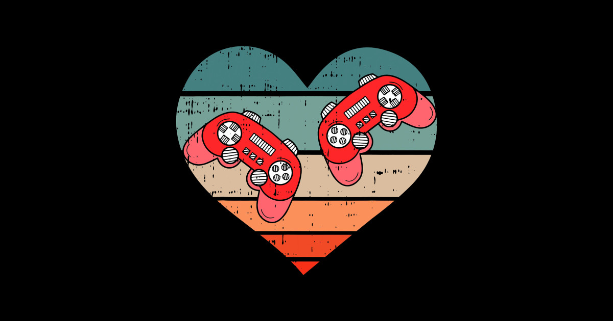 Video-game Controller Heart Valentines Day Cool Gaming Gamer ...