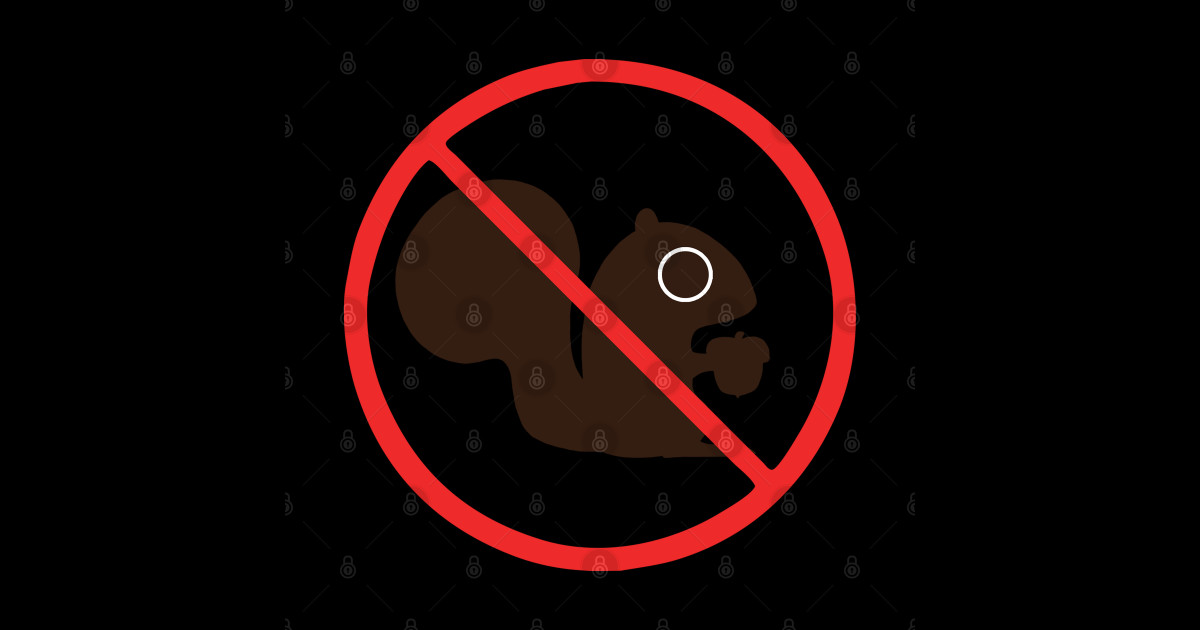 No Squirrels - No Squirrels - Sticker | TeePublic