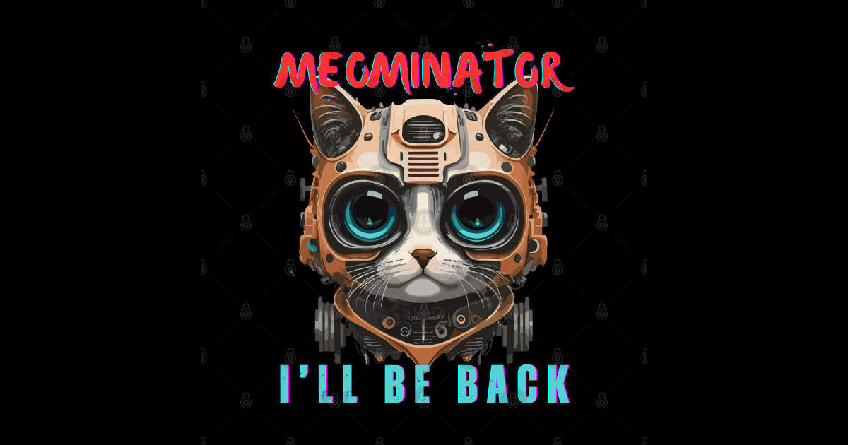 Cute Terminator Cat - Cat - Sticker | TeePublic