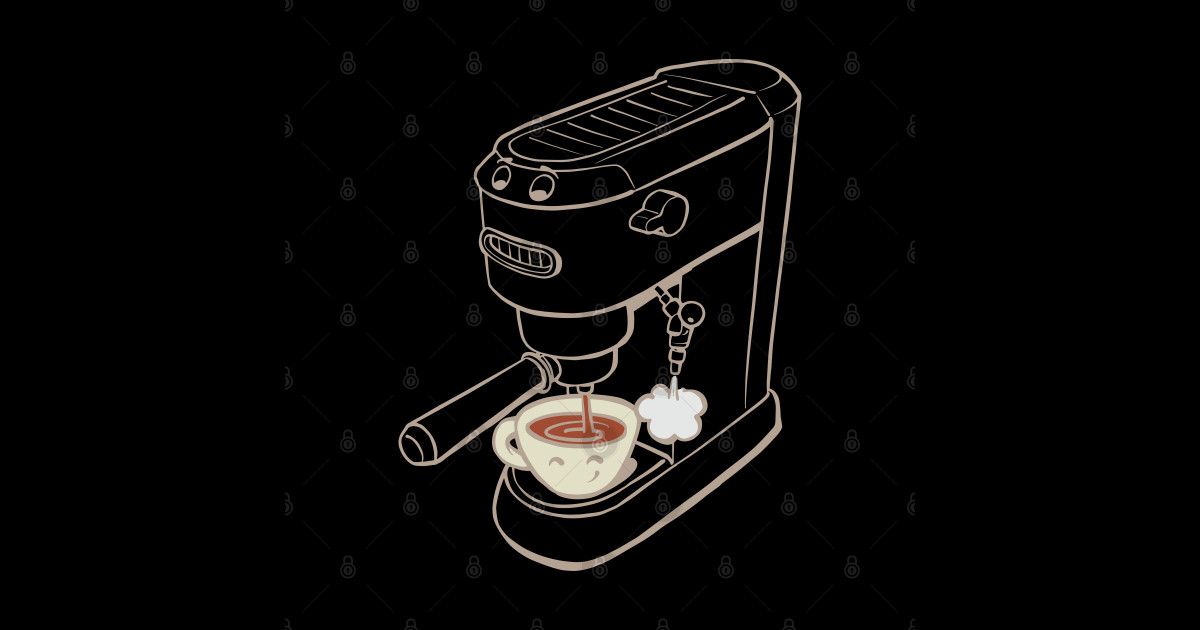 Espresso Coffee Machine - Coffee Shop Designs - Sticker | TeePublic