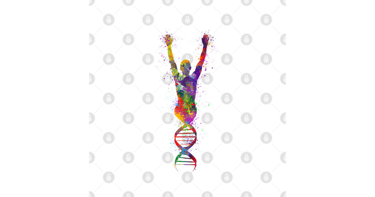 Human DNA Colorful Watercolor Genetics Gift - Genes - T-Shirt | TeePublic