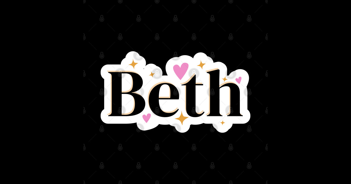Beth name cute design - Beth Name - Sticker | TeePublic