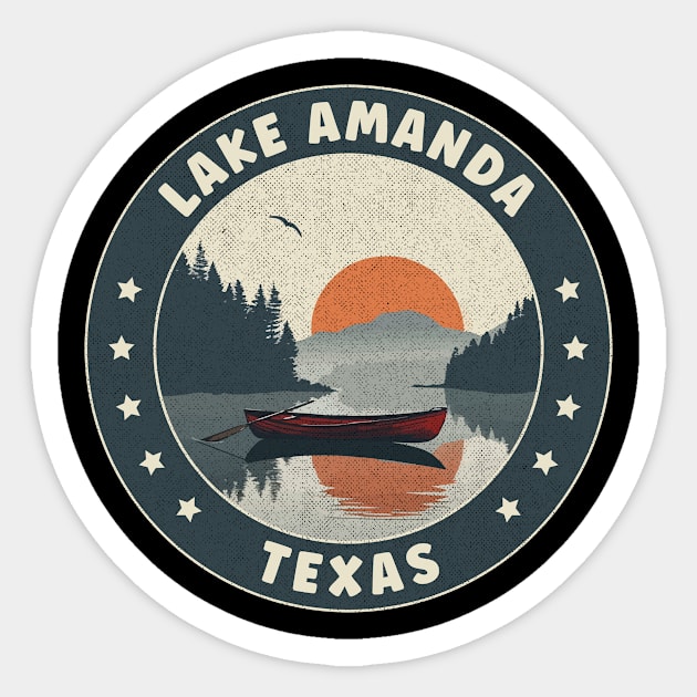 Lake Amanda Texas Sunset - Lake Amanda - Sticker | TeePublic