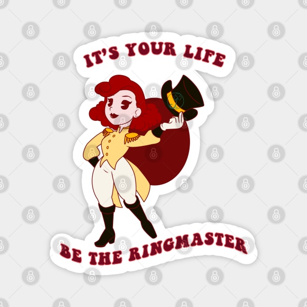 Old Cartoons Style Pin Up ringmaster - Pin Up - Magnet | TeePublic