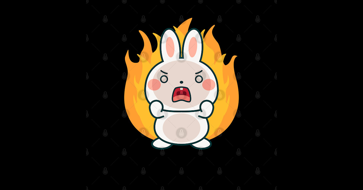 Primordial Rage Bunny - Bunny - Sticker | TeePublic
