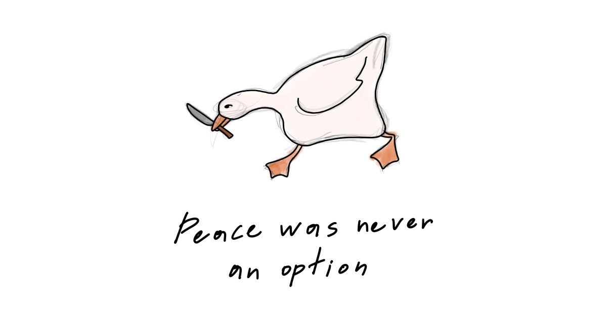 "Goose with a Knife: A Bold Statement for Peace" - Goose With A Knife ...