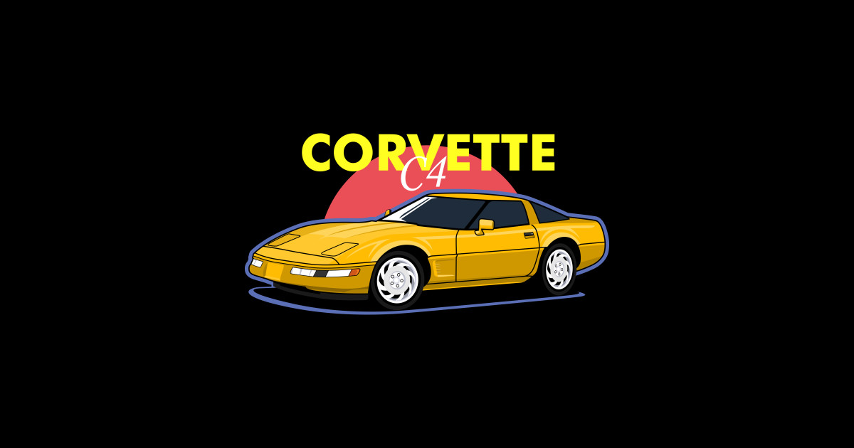 chevy corve c4 American car - Corvette C4 - Sticker | TeePublic