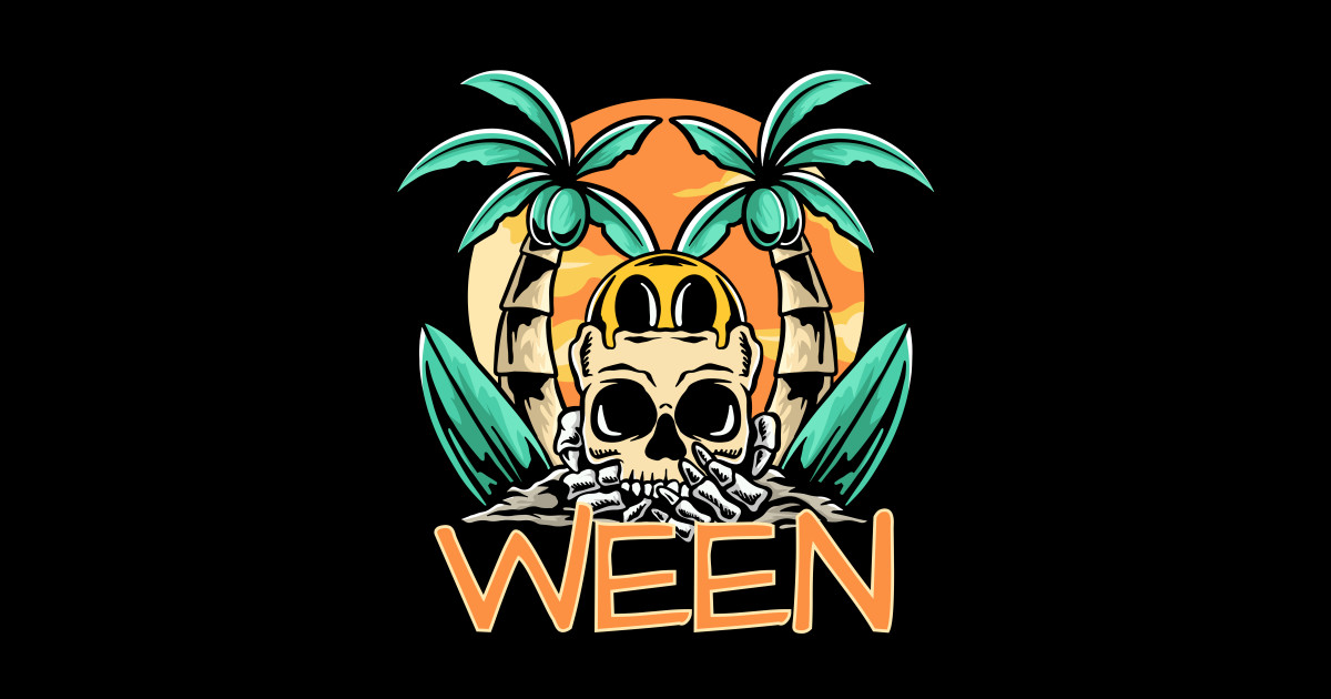 Ween | Skull Island - Ween - Sticker | TeePublic