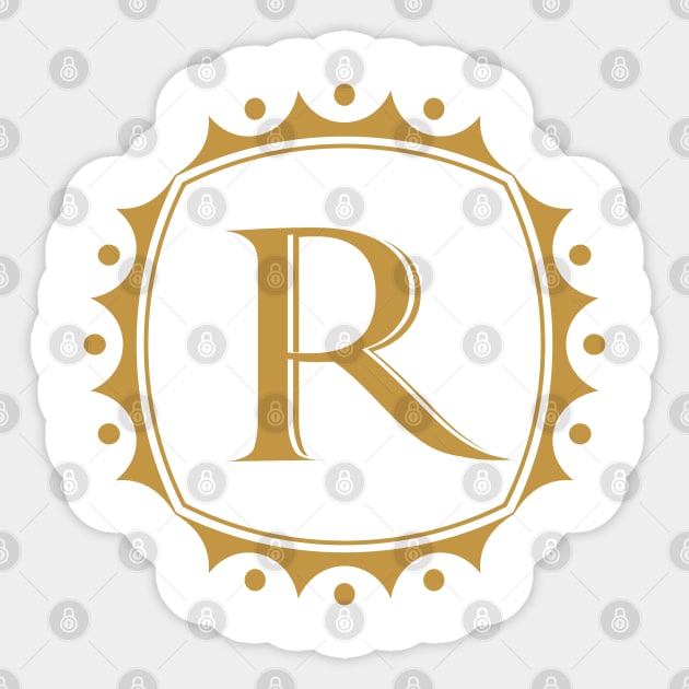 Royal Letter R - Royal - Sticker | TeePublic