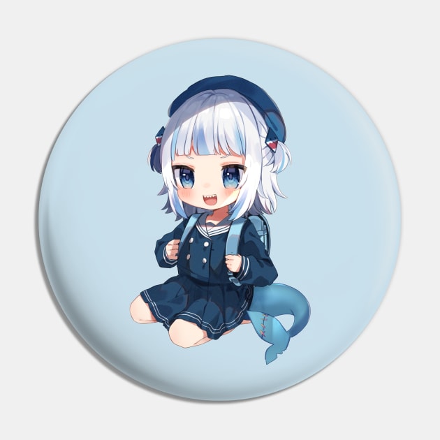 Gawr Gura Chibi Gura Pin Teepublic