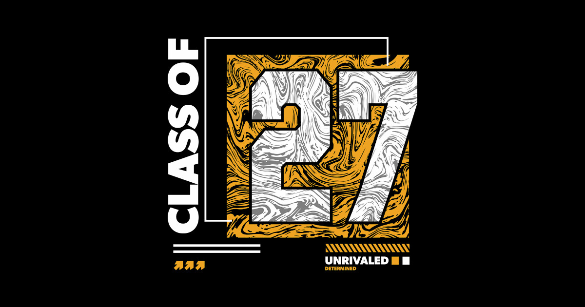 Class of 2027 Urban Streetwear // Graduation Class of '27 Gold - Class ...