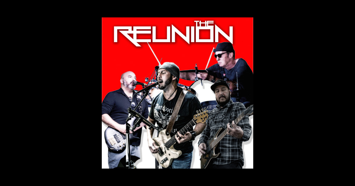The Reunion Band Photo Design 2 - Reunion Band Photo - Sticker | TeePublic