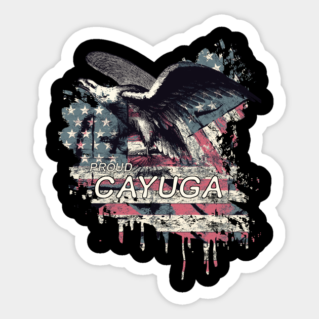 Cayuga American Indian Tribe Old theme Vintage US Flag Eagle - Cayuga ...