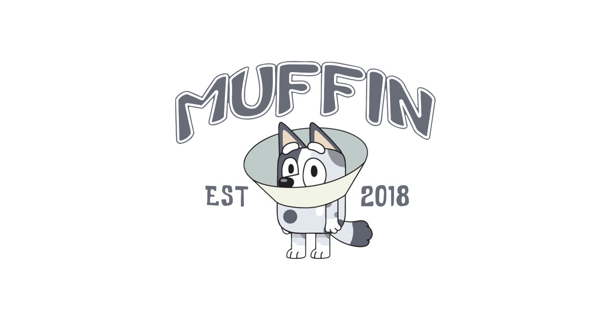 Bluey Muffin Sick Est 2018 Vintage Cartoon - Vintage Cartoon - T-Shirt ...