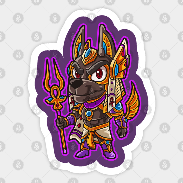 Cartoon of Anubis 🌟 - Anubis - Sticker | TeePublic