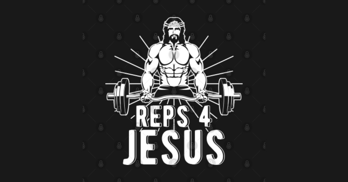 Jesus Bodybuilding Fitness Shirt Funny Christian Saying - Jesus Christ ...