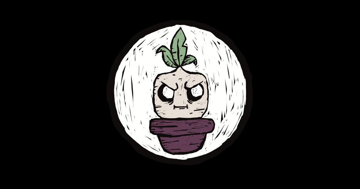 Potted Mandrake (colorl - Magic Creature - Sticker | TeePublic