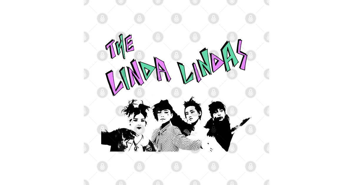 Black Silhouette Band Member And Colorful Typography - The Linda Lindas ...