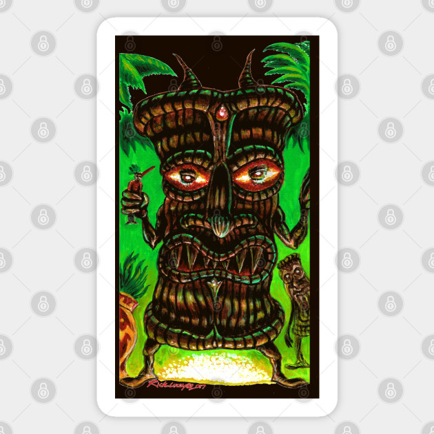 Tiki Doom - Tiki Culture - Sticker | TeePublic